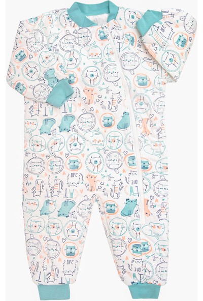 Mika Bebek Kedi Desenli Kız Çocuk Uyku Tulumu