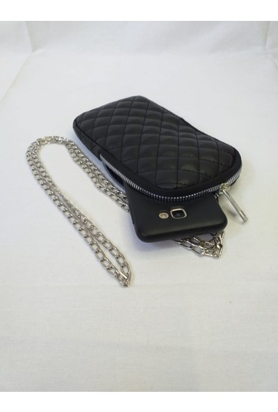 Paris Kadın Kapitone Desenli Zincirli Telefon Çantası Paris Kadın Kapitone Desenli Zincirli Telefon Çantası