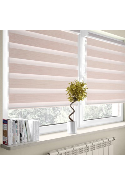 Efor Açık Pembe Premium Bambu Zebra Stor Perde Efor Açık Pembe Premium Bambu Zebra Stor Perde