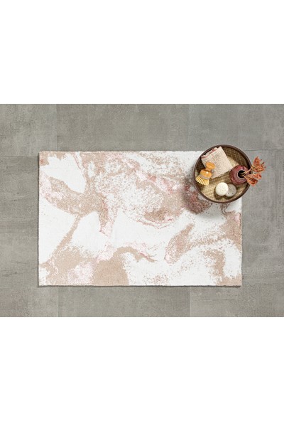 English Home Brush Pamuklu Floş Pamuklu Banyo Paspası 60 x 90 cm Ekru