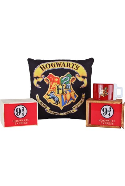 Hediyekanalı Harry Potter Puf Yastık Kutulu Kupa LED Işıklı Kumbara
