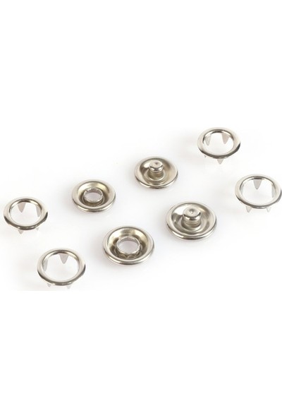 Koza Fermuar 10.5mm Nikel(Gümüş) Bebe Çıtçıt 100 Adet Koza Fermuar 10.5mm Nikel(Gümüş) Bebe Çıtçıt 100 Adet