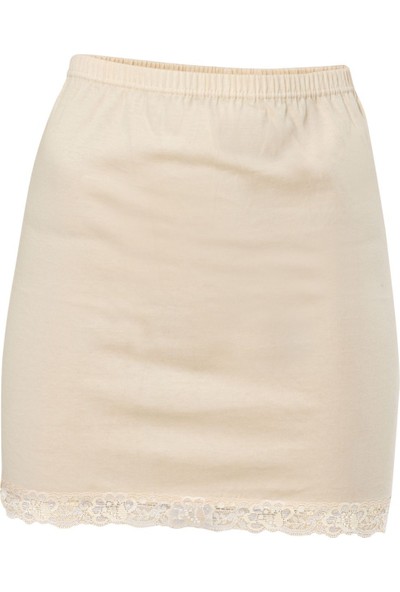 Anıt 3001 Kadın Ten Pamuklu Mini Jüpon