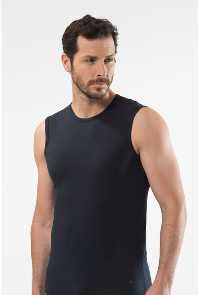 Cacharel 1303 Lacivert Erkek Spor Bisiklet Yaka Fanila