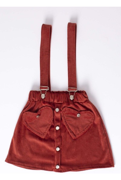 Kız Çocuk Kalp Desenli Düğmeli 2-9 Yaş Etek 13331 Kız Çocuk Kalp Desenli Düğmeli 2-9 Yaş Etek 13331