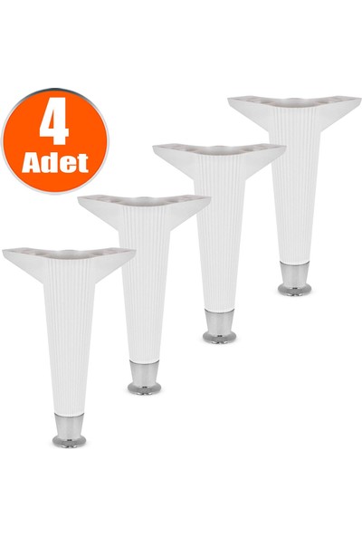 BADEM10 Mobilya Kanepe Koltuk Sehpa Ünite Ayağı 22 cm Beyaz Baza Ayak 4 Adet BADEM10 Mobilya Kanepe Koltuk Sehpa Ünite Ayağı 22 cm Beyaz Baza Ayak 4 Adet