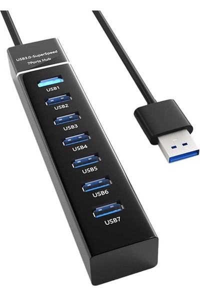 Microcase USB 3.0 Super Speed 7 Port 5 Gbps USB Çoklayıcı Hub 30 cm AL2695 - Siyah Microcase USB 3.0 Super Speed 7 Port 5 Gbps USB Çoklayıcı Hub 30 cm AL2695 - Siyah