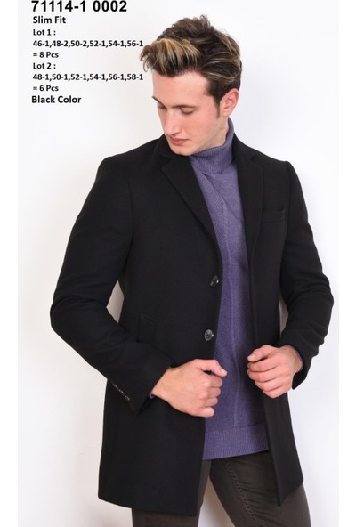 Brango 71114 Düz Kaşe Erkek Kaban