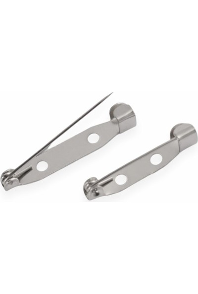 Hedef Bijuteri 25 Adet 2.5 cm Nikel / Gümüş Renk Metal Broş Iğnesi Hedef Bijuteri 25 Adet 2.5 cm Nikel / Gümüş Renk Metal Broş Iğnesi