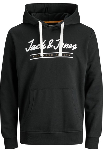 Jack & Jones 12188849_Jjherro Sweat Hood Kapüşonlu Uzun Kollu Normal Kalıp Baskılı Siyah Erkek Swea Jack & Jones 12188849_Jjherro Sweat Hood Kapüşonlu Uzun Kollu Normal Kalıp Baskılı Siyah Erkek Swea