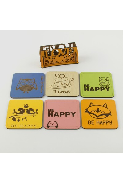 Nostaljik Lezzetler Mdf Bardak Altlığı 6 Adet