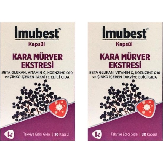 İmubest Beta Glukan Kara Mürver 30 Kapsül x 2 Adet Fiyatı