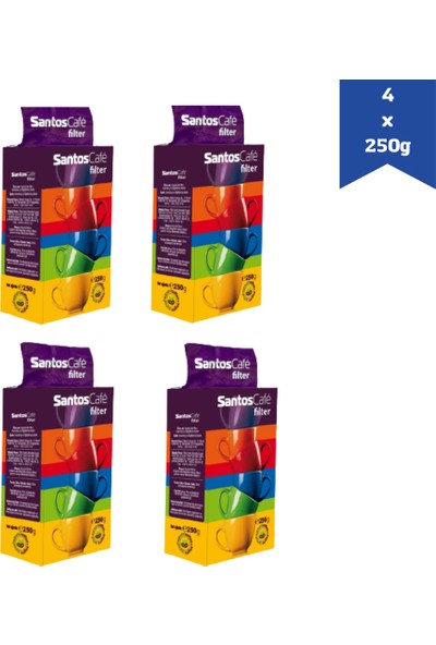Santos Cafe Filter 4 x 250 gr Santos Cafe Filter 4 x 250 gr