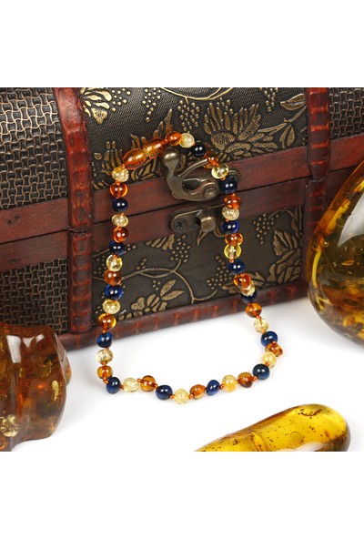 Tesbihcibaba Sertifikalı Has Kehribar Bebek Diş Kolyesi