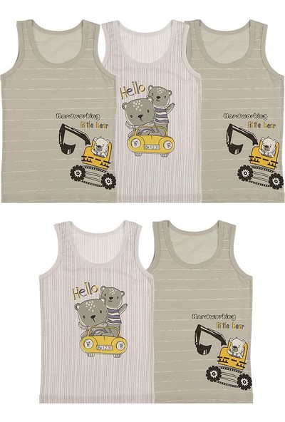 Donella 5'li Renkli Baskılı Erkek Çocuk Atlet - 771124LW