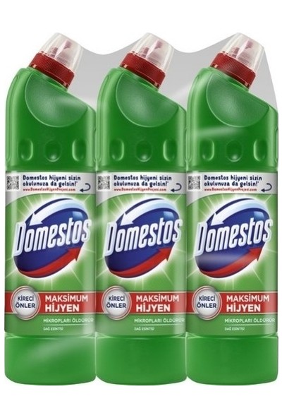 Domestos Yoğun Kıvamlı Çamaşır Suyu Dağ Esintisi 750 ml x 3 Domestos Yoğun Kıvamlı Çamaşır Suyu Dağ Esintisi 750 ml x 3
