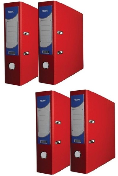 Noki Büro Klasör Geniş Halkalı Kırmızı 4'lü