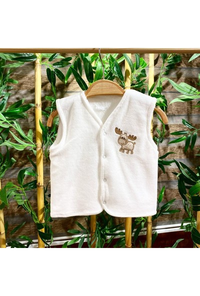 Renkli Puset Içi Polar Kaplama Kadife Bebek Yelek