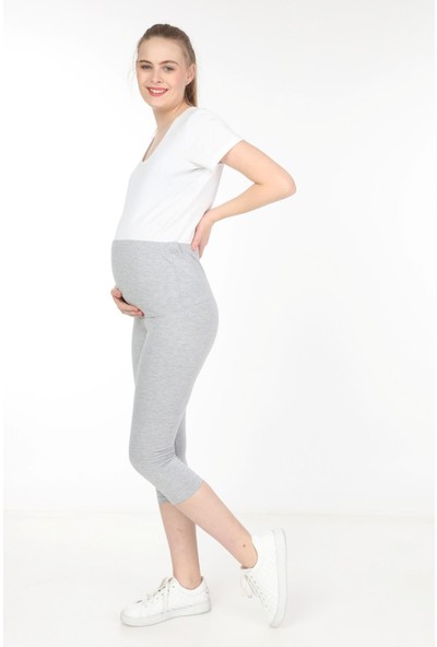 Işşıl 4466-HAMILE Pamuk Lycralı Kapri Tayt