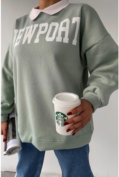 Eka Kadın Mint Newport Içi Şardonlu Sweatshirt 0488-4387 Eka Kadın Mint Newport Içi Şardonlu Sweatshirt 0488-4387