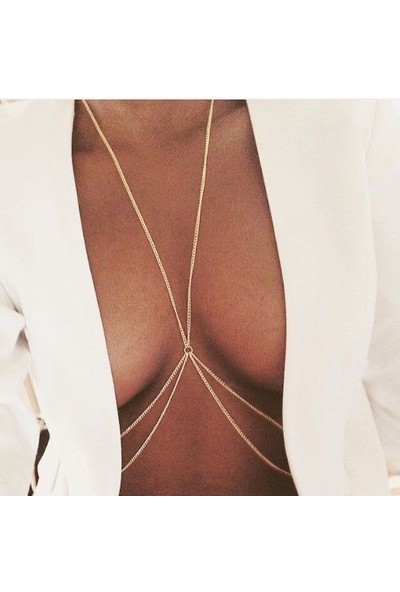 Misboho Kararmaz Gümüş Renk Casa Vücut Aksesuarı ve Vücut Zinciri