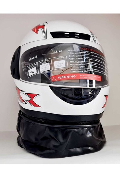 Larimar Asm Tam Kapalı Motosiklet Kaskı Boyun Derili