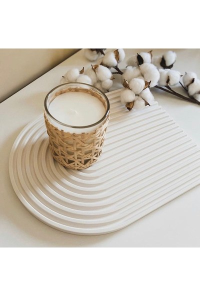 Orange Atelier Arch Büyük Beton Dekoratif Sunum ve Servis Tepsisi Orange Atelier Arch Büyük Beton Dekoratif Sunum ve Servis Tepsisi