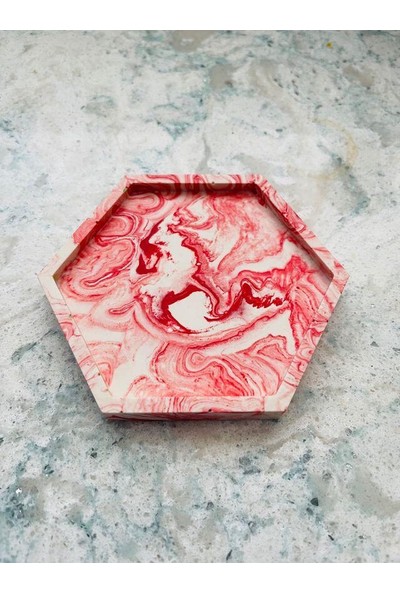 Orange Atelier Beton Altıgen Dekoratif Tabak Orange Atelier Beton Altıgen Dekoratif Tabak