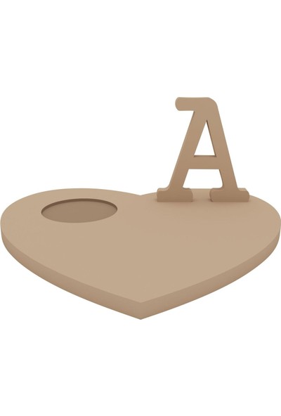 Ucuz Ahşap Hobi Kalp Harf Supla Sunumluk Ham Ahşap Mdf