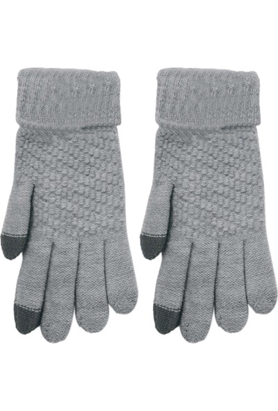 Eternal Kadın Tam Parmak Sonbahar/ Kış Sıkı Örme Jakarlı Eldiven (Yurt Dışından)