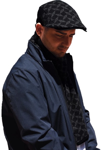 Atk Erkek Baklava Desen Ikili Takım Kasket-Atkı ATK-002 Atk Erkek Baklava Desen Ikili Takım Kasket-Atkı ATK-002