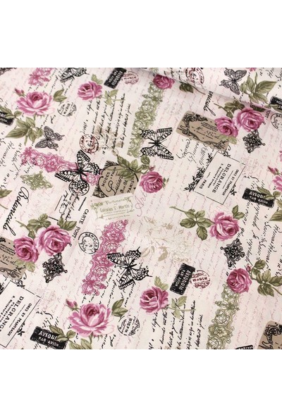 Premier Pembe Gül Mektup Duck Keten Kumaş Premier Pembe Gül Mektup Duck Keten Kumaş