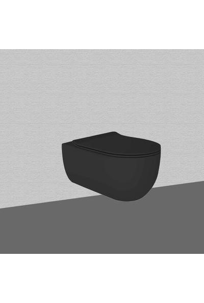 Bien Vokha Asma Klozet Mat Siyah Kapak Bien Vokha Asma Klozet Mat Siyah Kapak