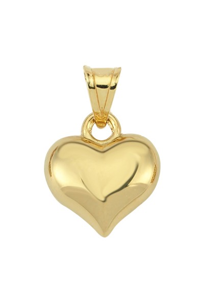 Altın Sepeti Altın Sade Kalp Kolye Ucu