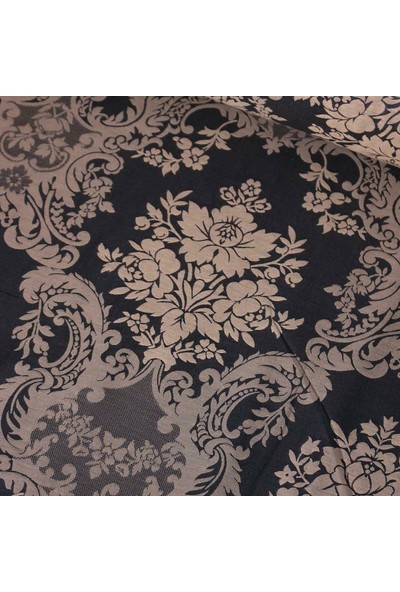Siyah Gold Damask Pamuk Saten Nevresimlik Kumaş Siyah Gold Damask Pamuk Saten Nevresimlik Kumaş
