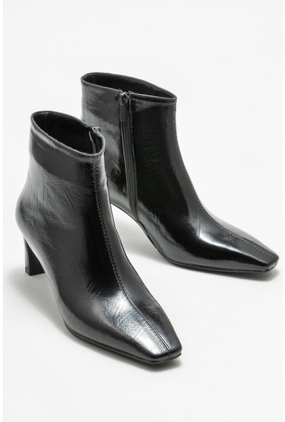 Elle Shoes Siyah Kadın Topuklu Bot