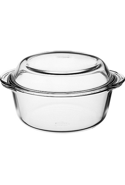 Paşabahçe 59003 2 Litre Kapaklı Borcam Yuvarlak Tencere