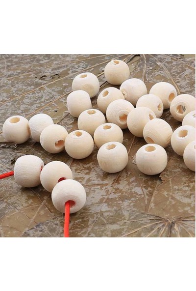 Kezban Tekstil 12 mm Ham Işlenmemiş Ahşap Boncuk - 100 Gram (150 Adet ) Kezban Tekstil 12 mm Ham Işlenmemiş Ahşap Boncuk - 100 Gram (150 Adet )