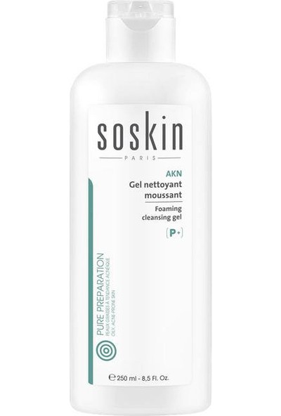 Soskin Foaming Cleansing Gel - Yağlı ve Akneli Ciltler Için Jel Bazlı Yıkama Köpüğü 250 ml Soskin Foaming Cleansing Gel - Yağlı ve Akneli Ciltler Için Jel Bazlı Yıkama Köpüğü 250 ml
