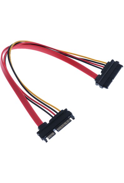 Flameer Sata (7 + 15) 22PIN Erkek Kadın Veri ve Güç Combo Uzatma Kablosu (Yurt Dışından) Flameer Sata (7 + 15) 22PIN Erkek Kadın Veri ve Güç Combo Uzatma Kablosu (Yurt Dışından)