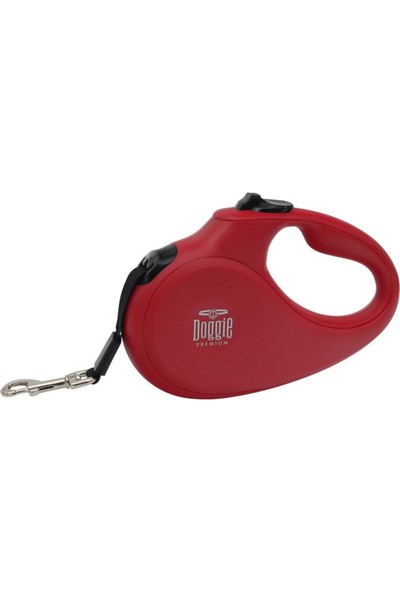 Doggie Makaralı Şerit Uzayan Köpek Gezdirme Tasması Kırmızı M 25 kg / 5 mt Doggie Makaralı Şerit Uzayan Köpek Gezdirme Tasması Kırmızı M 25 kg / 5 mt