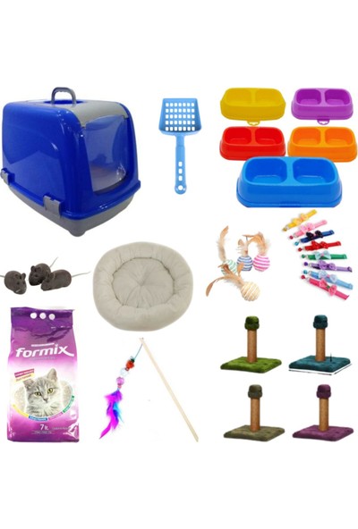 Bio Sand Eko Kedi Başlangıç Seti Mavi 10 Parça