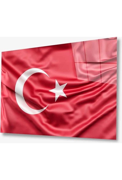 Dekorcum Dekorcumshop Türk Bayrağı Cam Tablo 4mm Dayanıklı Temperli Cam Dekorcum Dekorcumshop Türk Bayrağı Cam Tablo 4mm Dayanıklı Temperli Cam