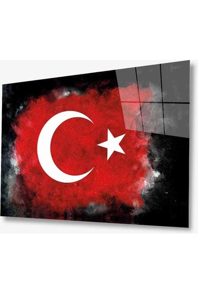 Dekorcum Dekorcumshop Türk Bayrağı Cam Tablo 4mm Dayanıklı Temperli Cam Dekorcum Dekorcumshop Türk Bayrağı Cam Tablo 4mm Dayanıklı Temperli Cam