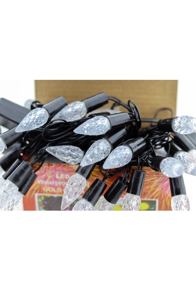 Bayram Gold Orion OR-003 Su Geçirmez Kristal Yağmur Damla Renkli LED - 28 Ledli &3 mt