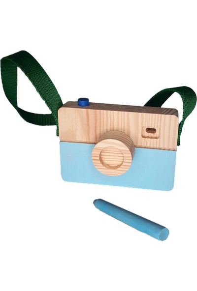 Doğal Ahşap Oyuncak Fotoğraf Makinesi