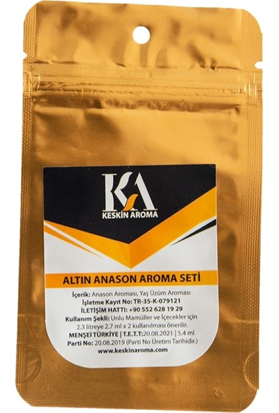 Keskin Aroma Altın Seri Rakı Anason Aroması 6 ml