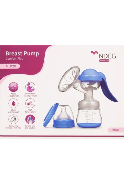 Ndcg Comfort Plus Manuel Göğüs Pompası ND120 Mavi Ndcg Comfort Plus Manuel Göğüs Pompası ND120 Mavi