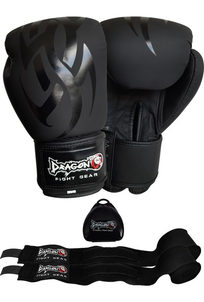 Dragon Black Mamba Boks Eldiveni 2.party Bandaj ve Dişlik 3'lü Set