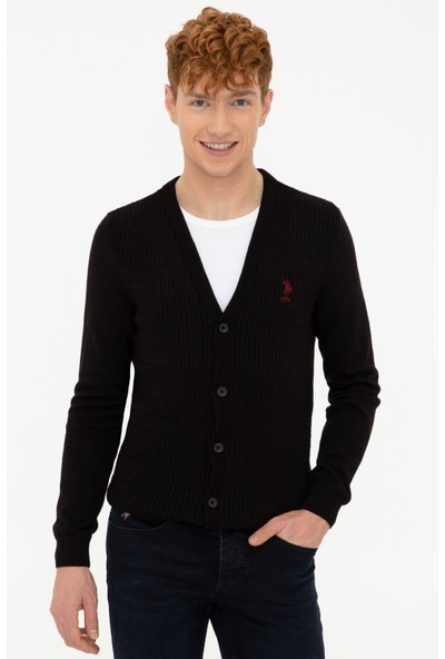 U.S. Polo Assn. Siyah Triko Hırka Basic 50236997-VR046